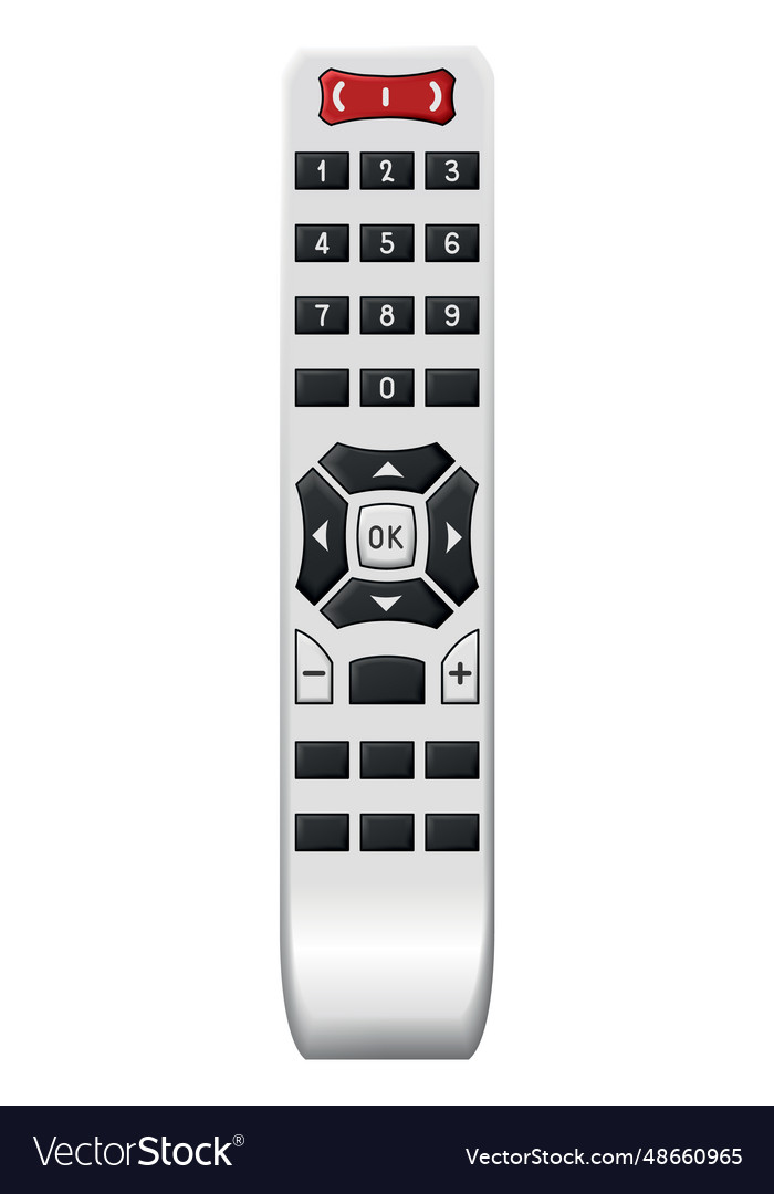 Tv remote control design with buttons wireless Vector Image
