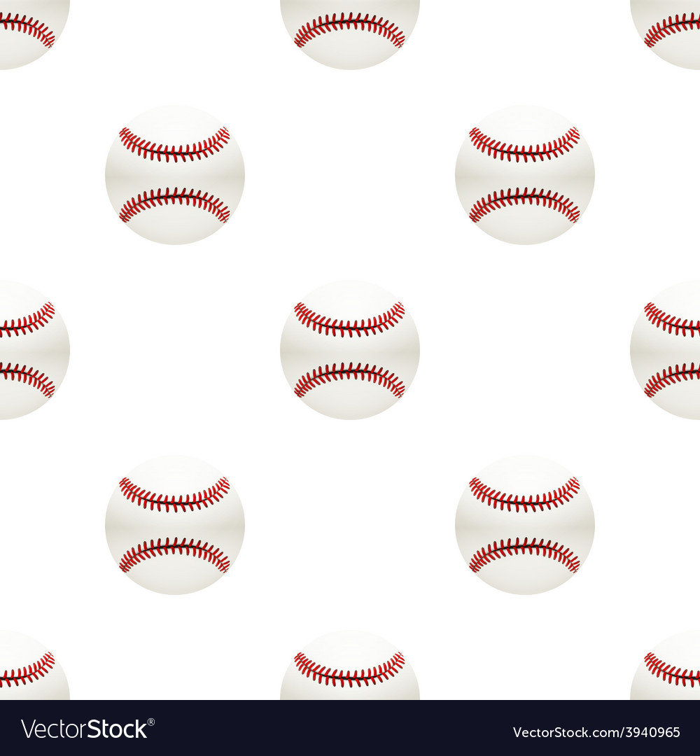 Universal baseball seamless patterns tiling Vector Image