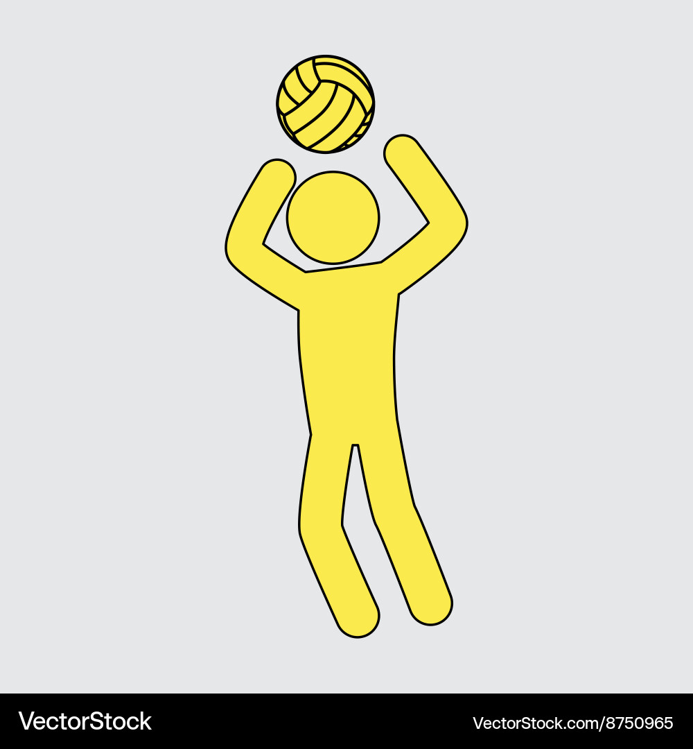 Volleyball player design Royalty Free Vector Image