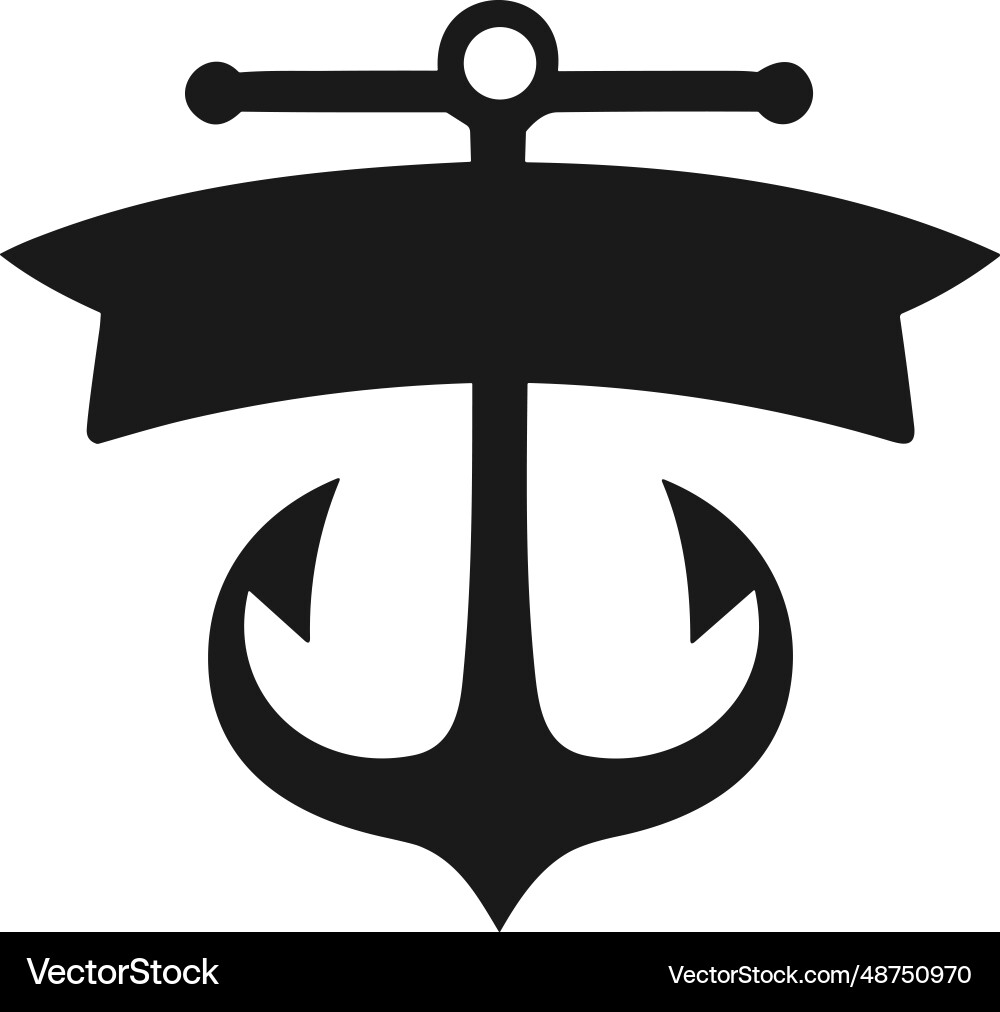 Anchor logo banner design on white background Vector Image