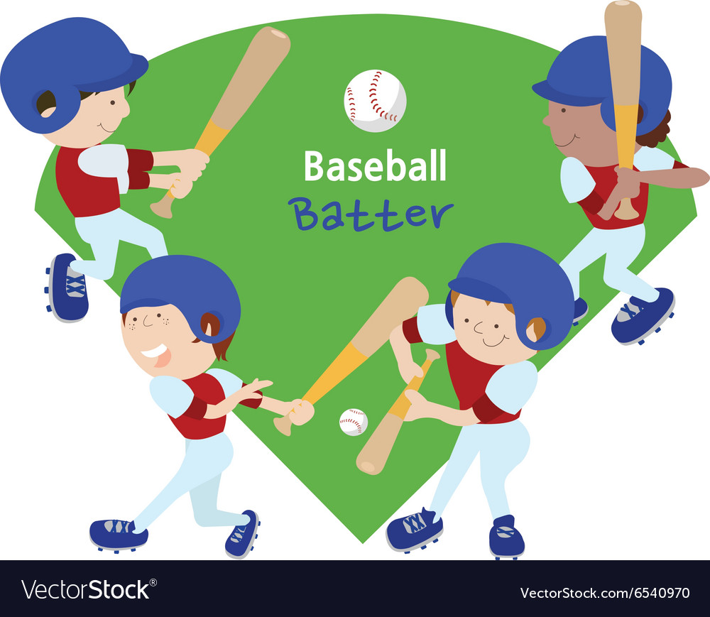 Base batter Royalty Free Vector Image - VectorStock