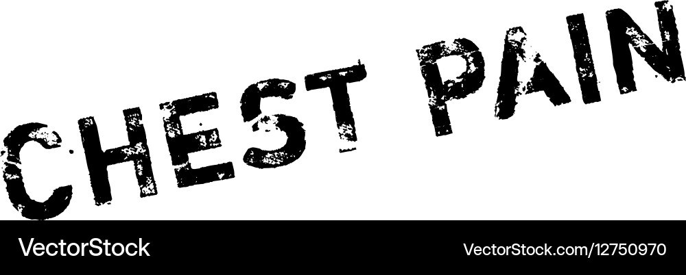 Chest pain rubber stamp Royalty Free Vector Image