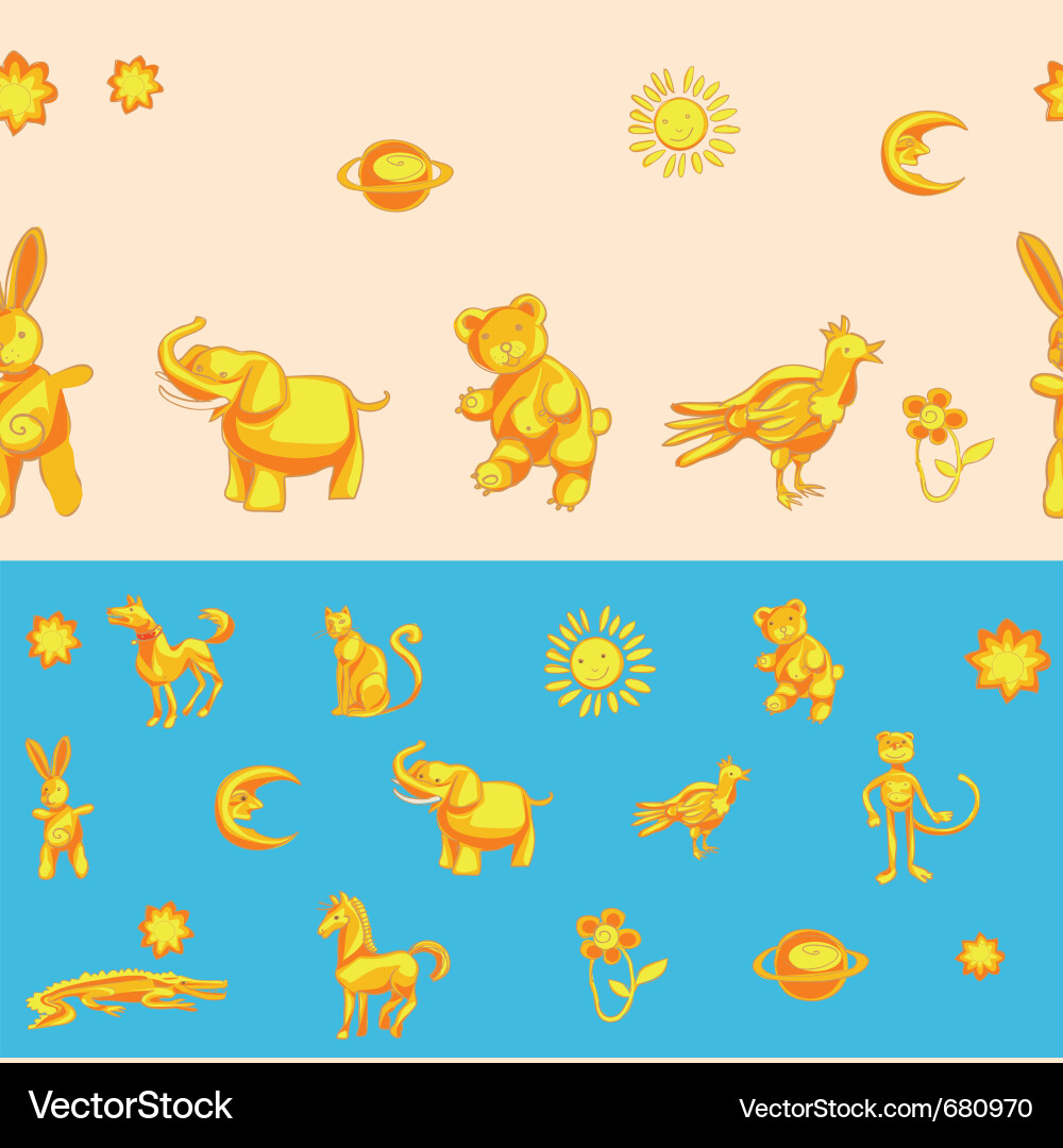 Childlike linear pattern Royalty Free Vector Image