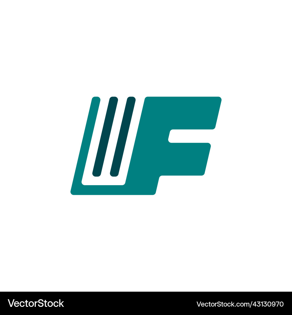 F letter book lettermark logo icon Royalty Free Vector Image