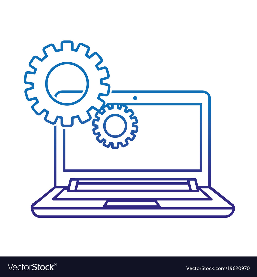 Isolated laptop design Royalty Free Vector Image