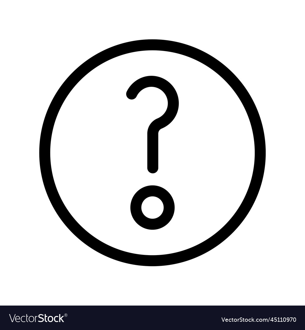 Question support icon Royalty Free Vector Image