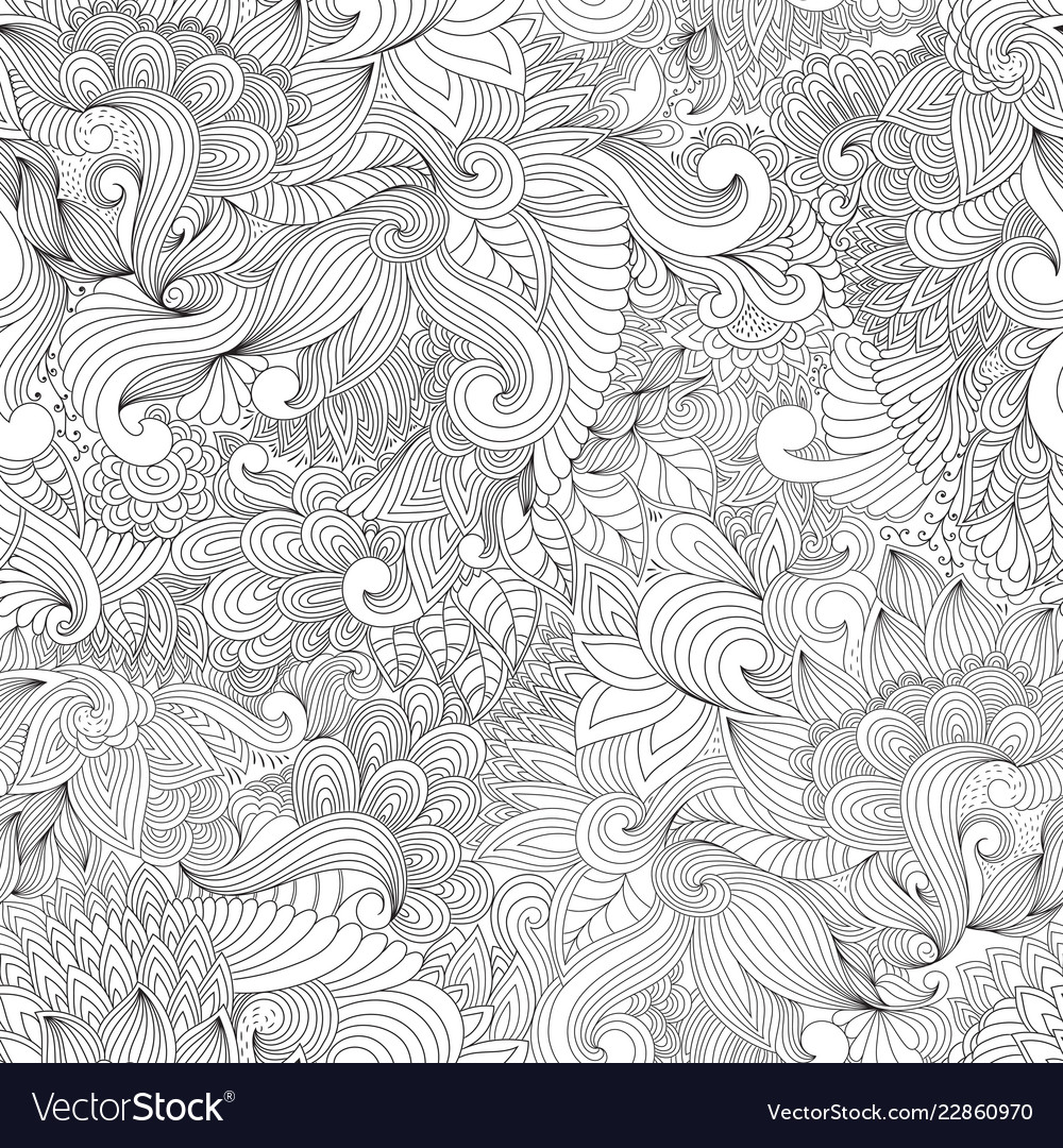 Seamless doodle pattern Royalty Free Vector Image