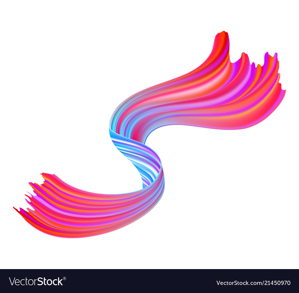 Set colorful brush strokes modern design Vector Image
