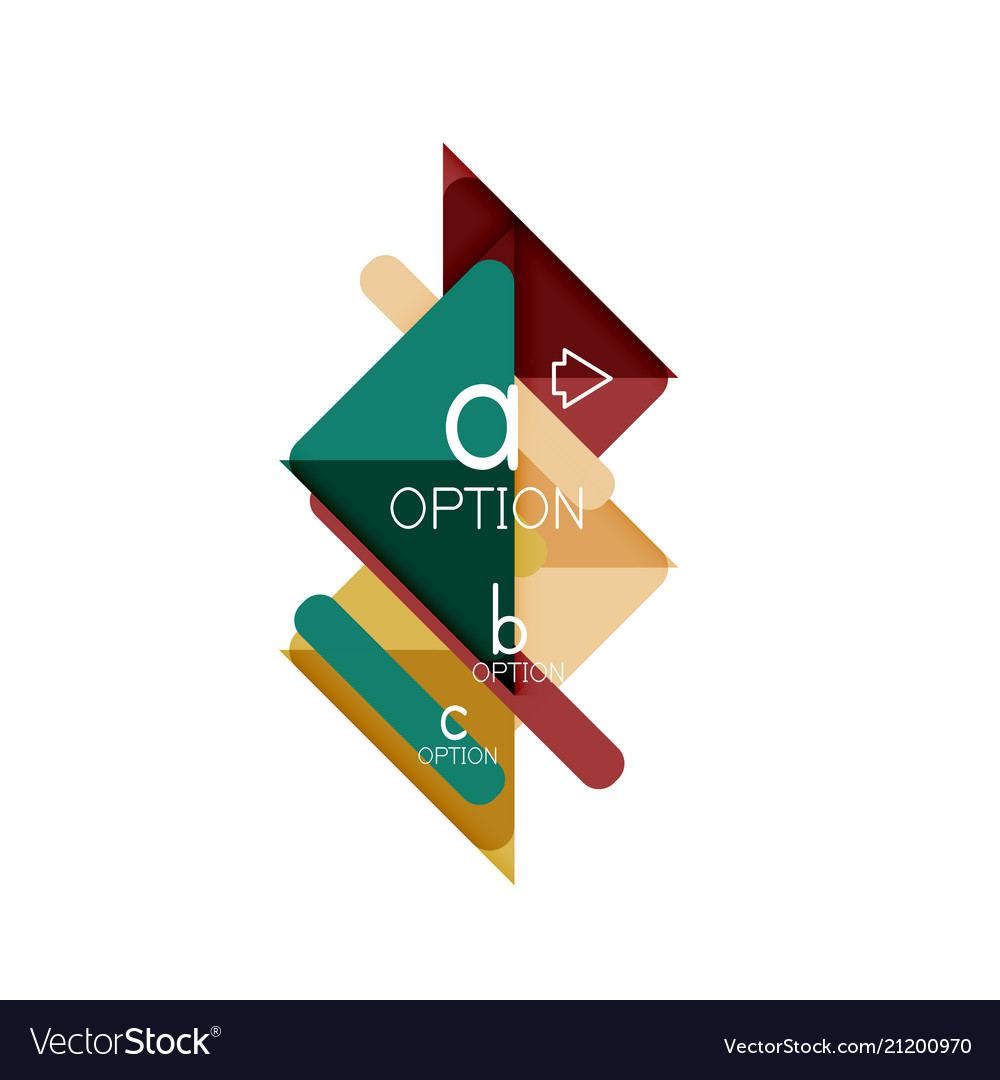 Triangle data visualization design option Vector Image