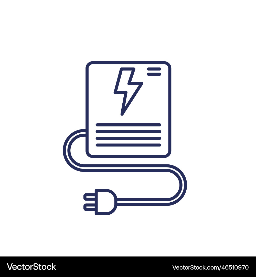 Ups an uninterruptible power supply line icon Vector Image