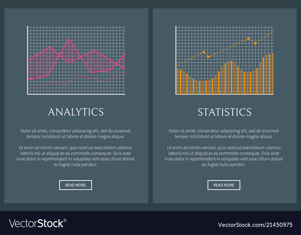Analytics and statistics web Royalty Free Vector Image