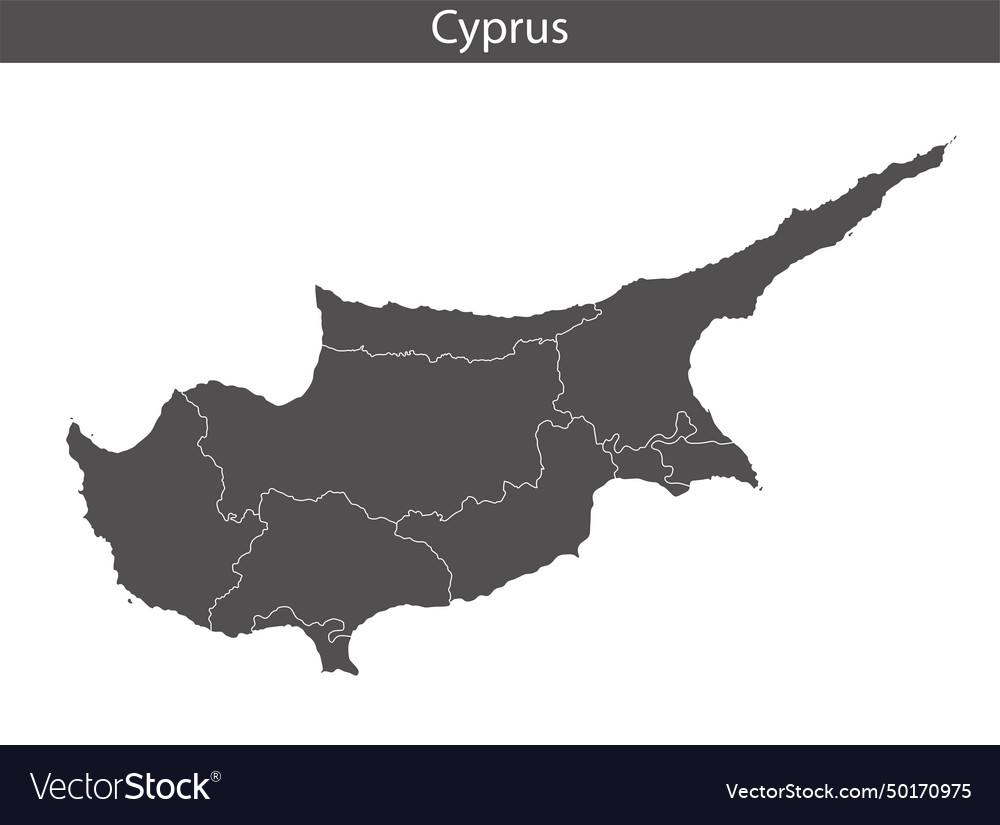 Cyprus map Royalty Free Vector Image - VectorStock