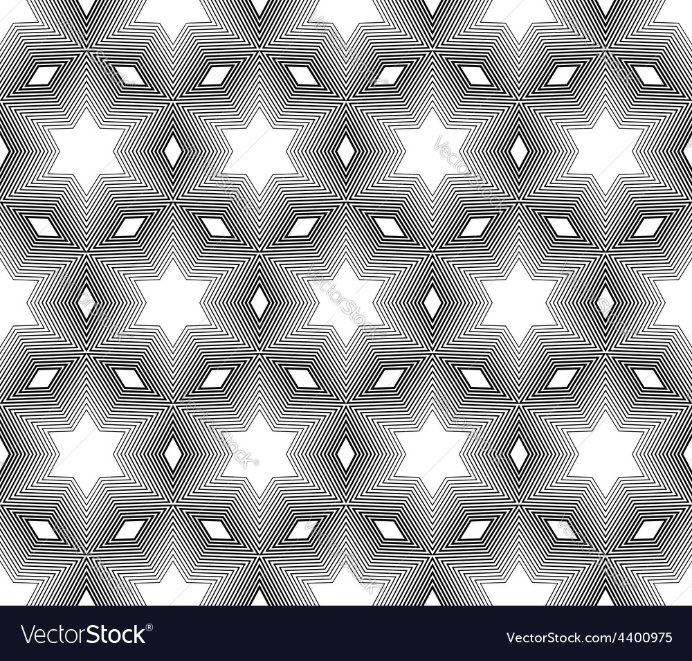 Design seamless monochrome star geometric pattern Vector Image