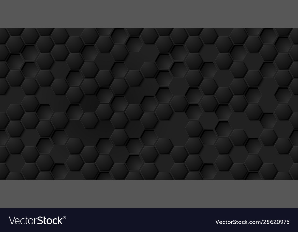 Eps abstract black hexagon pattern design Vector Image