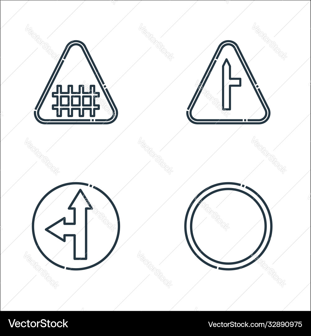 Signaling line icons linear set quality line set Vector Image