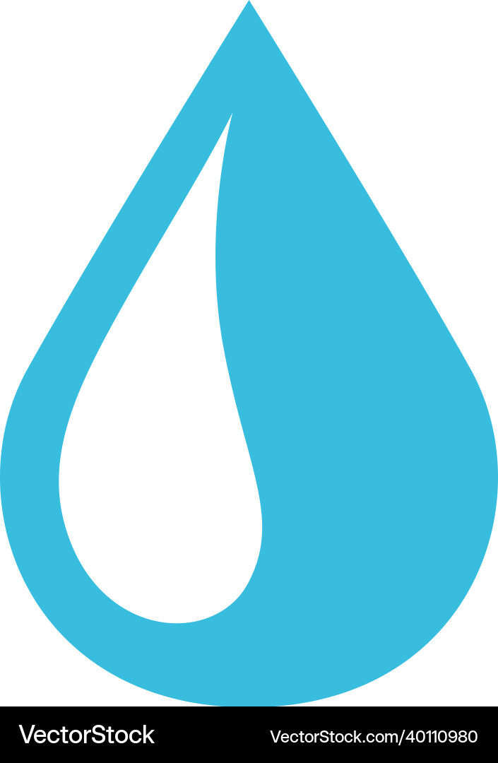 Blue drop of water abstract raindrop falling Vector Image