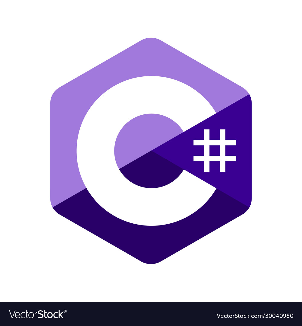C Sharp Programming Language Emblem Royalty Free Vector