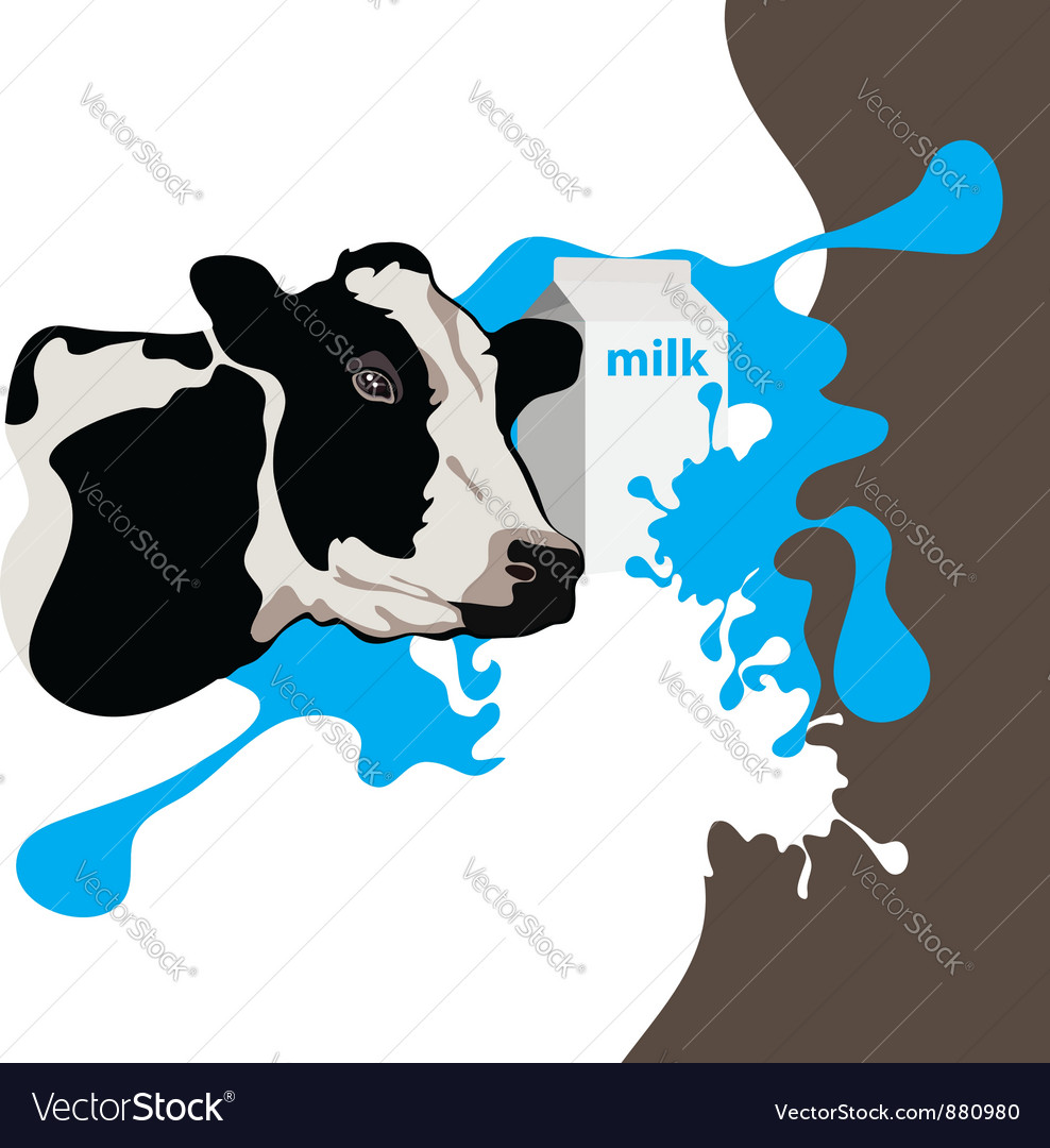 Cow Milk Package Royalty Free Vector Image Vectorstock
