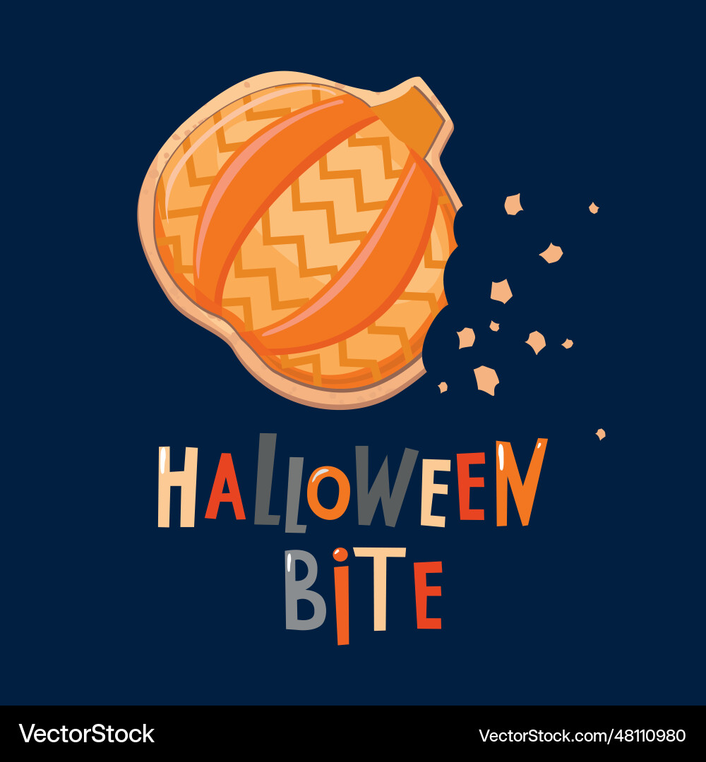 Halloween bite Royalty Free Vector Image - VectorStock