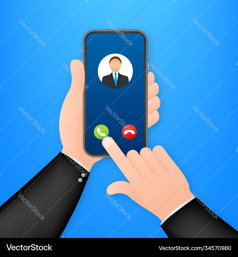 Incoming video call on laptop Royalty Free Vector Image