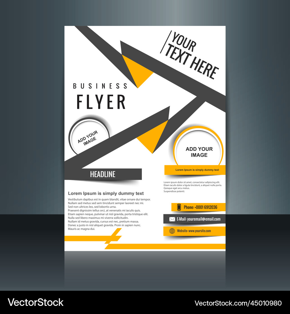Modern business brochure with flat ribbons Vector Image