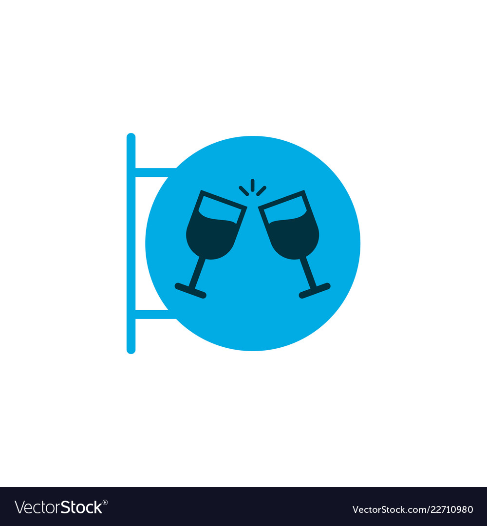 Nightclub icon colored symbol premium quality Vector Image