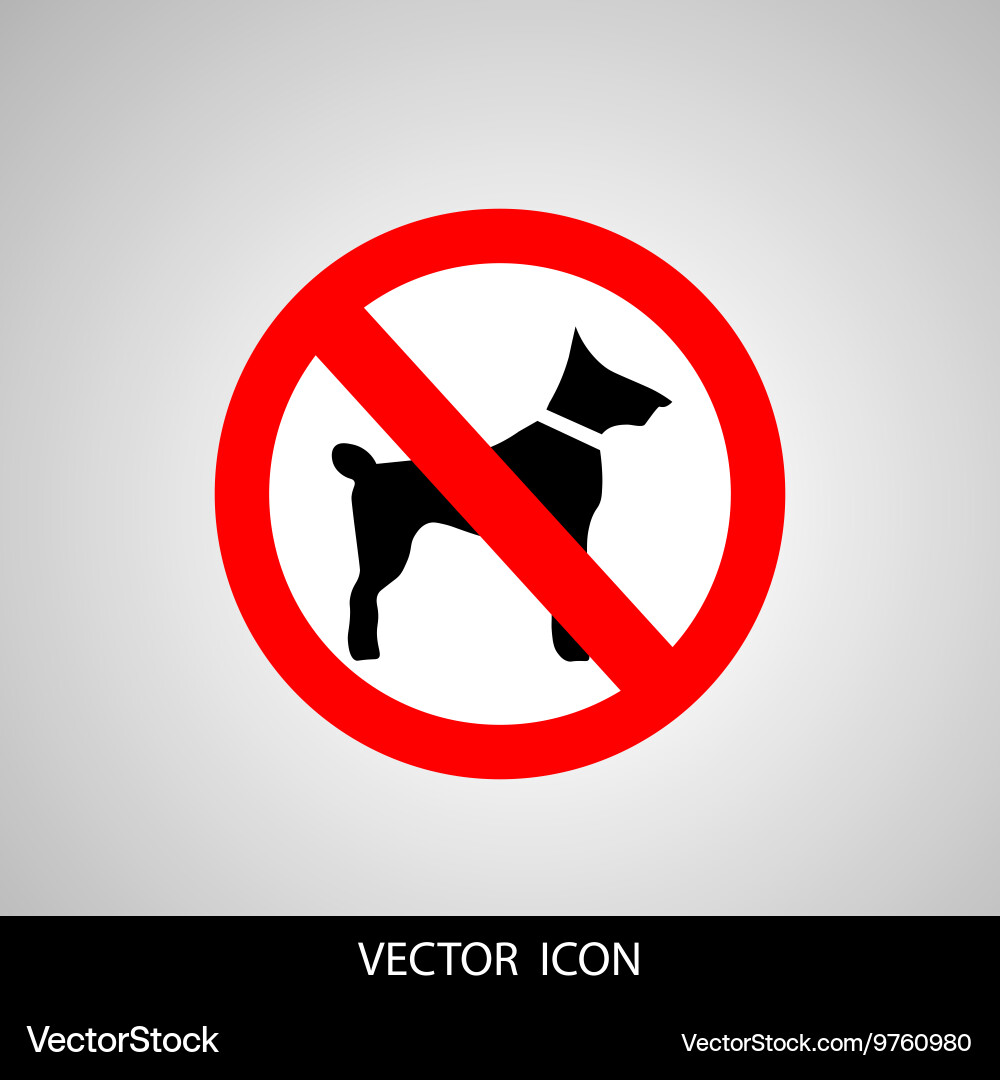 No dogs sign isolated on white background Vector Image