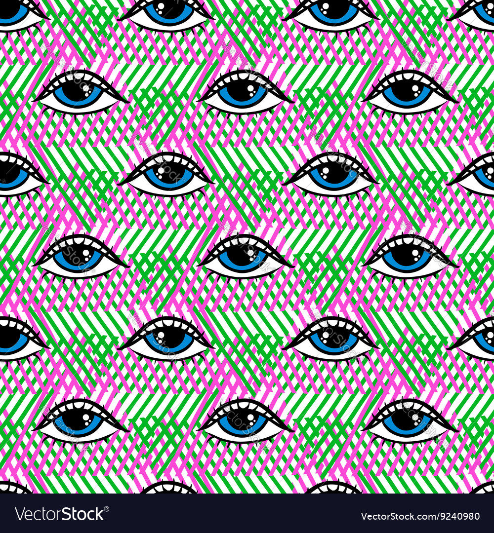 Pattern with eyes Royalty Free Vector Image - VectorStock