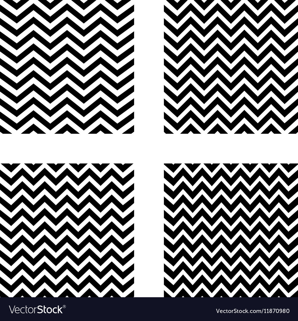 Set of seamless zigzag pattern Royalty Free Vector Image