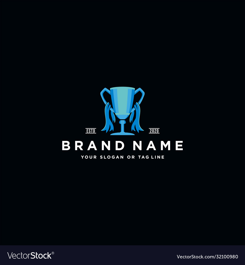 Trophy logo design Royalty Free Vector Image - VectorStock