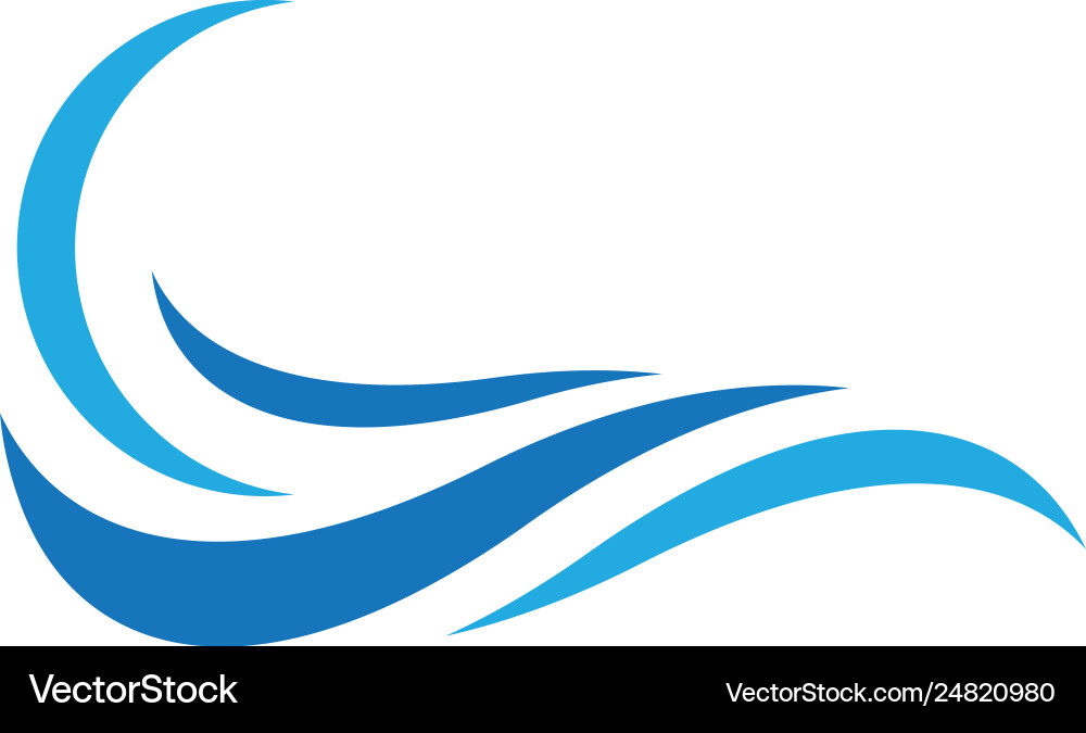 Wave symbol design Royalty Free Vector Image - VectorStock