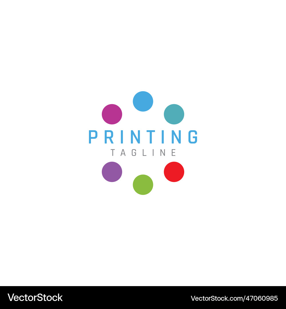 Abstract colorful logo digital printing printing Vector Image