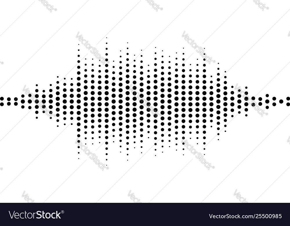 Abstract equalizer element with dotted lines Vector Image
