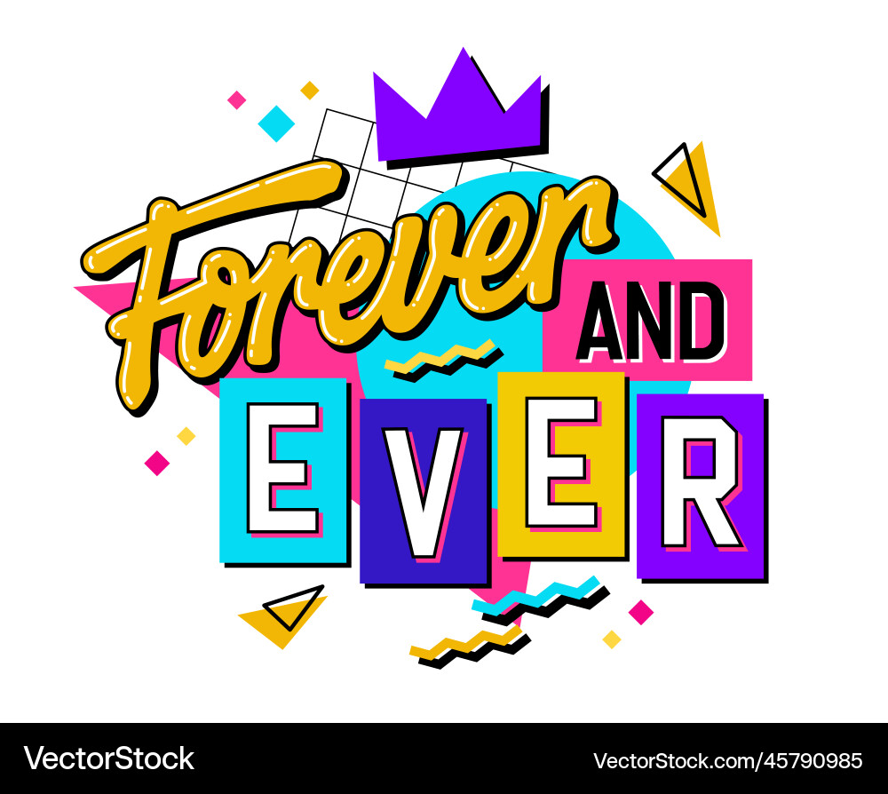 An energetic and playful message with vivid Vector Image