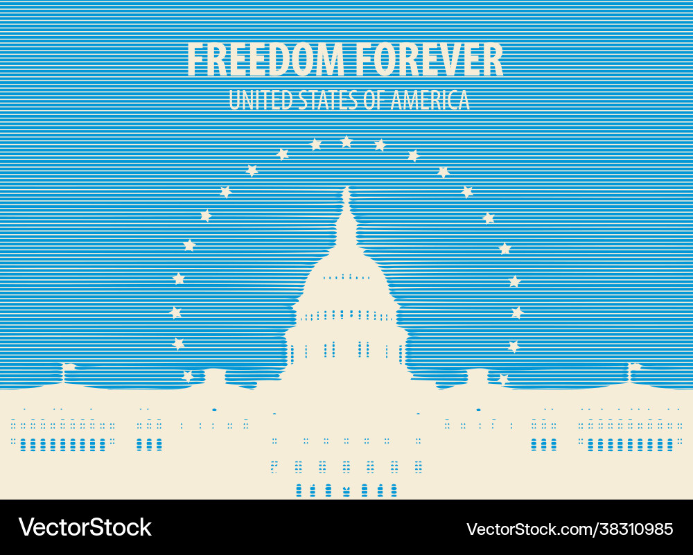 Banner with us capitol building in washington dc Vector Image
