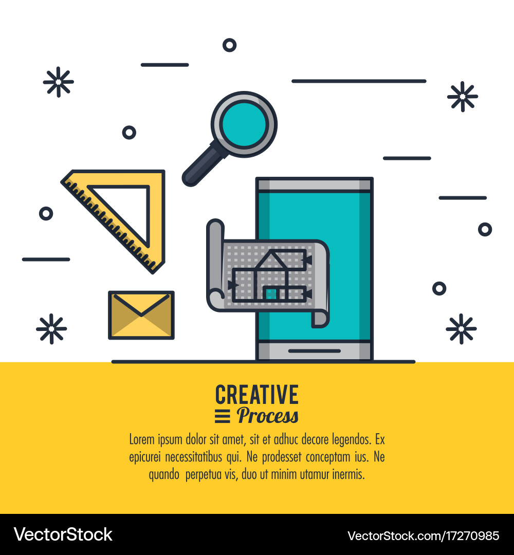 Creative process infographic Royalty Free Vector Image