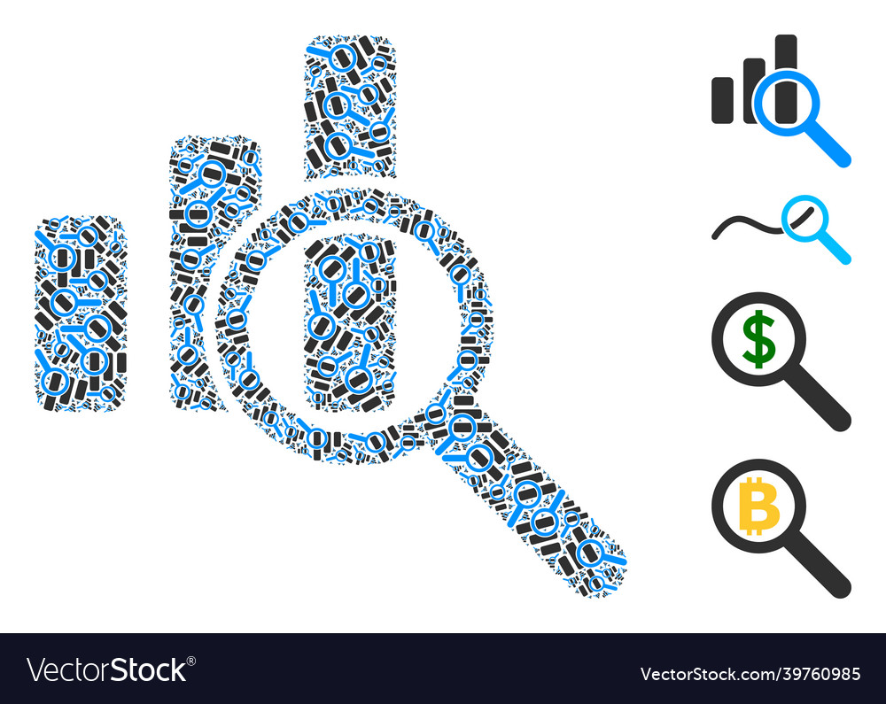 Expore bar chart icon recursive composition Vector Image Expore bar chart icon recursive composition Vector Image