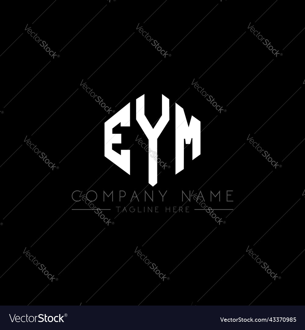 Eym letter logo design with polygon shape Vector Image