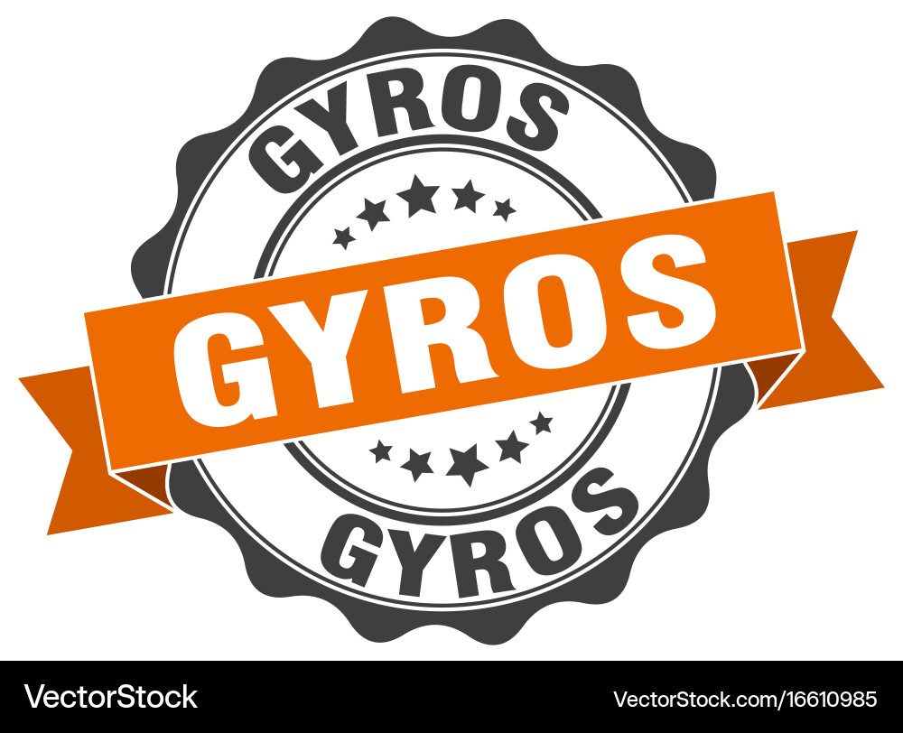 Gyros stamp sign seal Royalty Free Vector Image