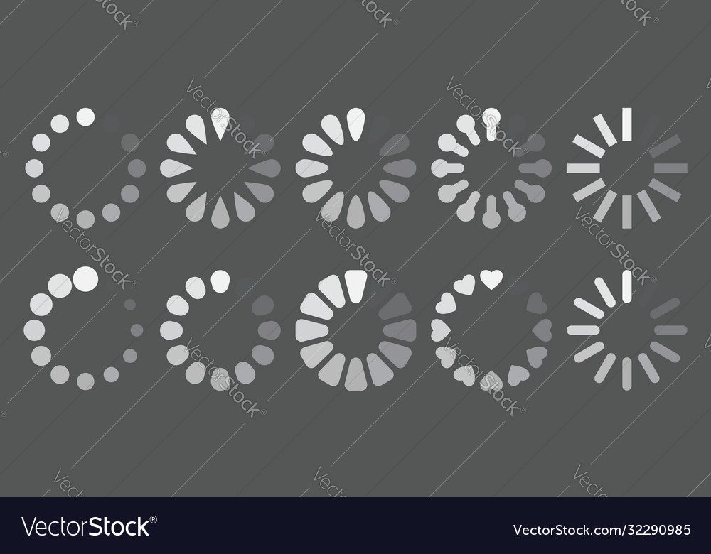 Loading signs Royalty Free Vector Image - VectorStock