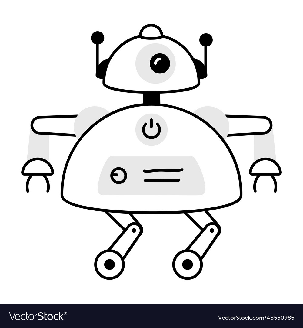 Robot camera Royalty Free Vector Image - VectorStock