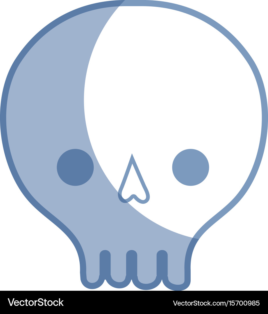 Silhouette skull danger symbol to caution alert Vector Image
