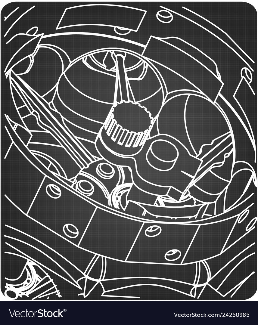 Technical pattern on a gray Royalty Free Vector Image