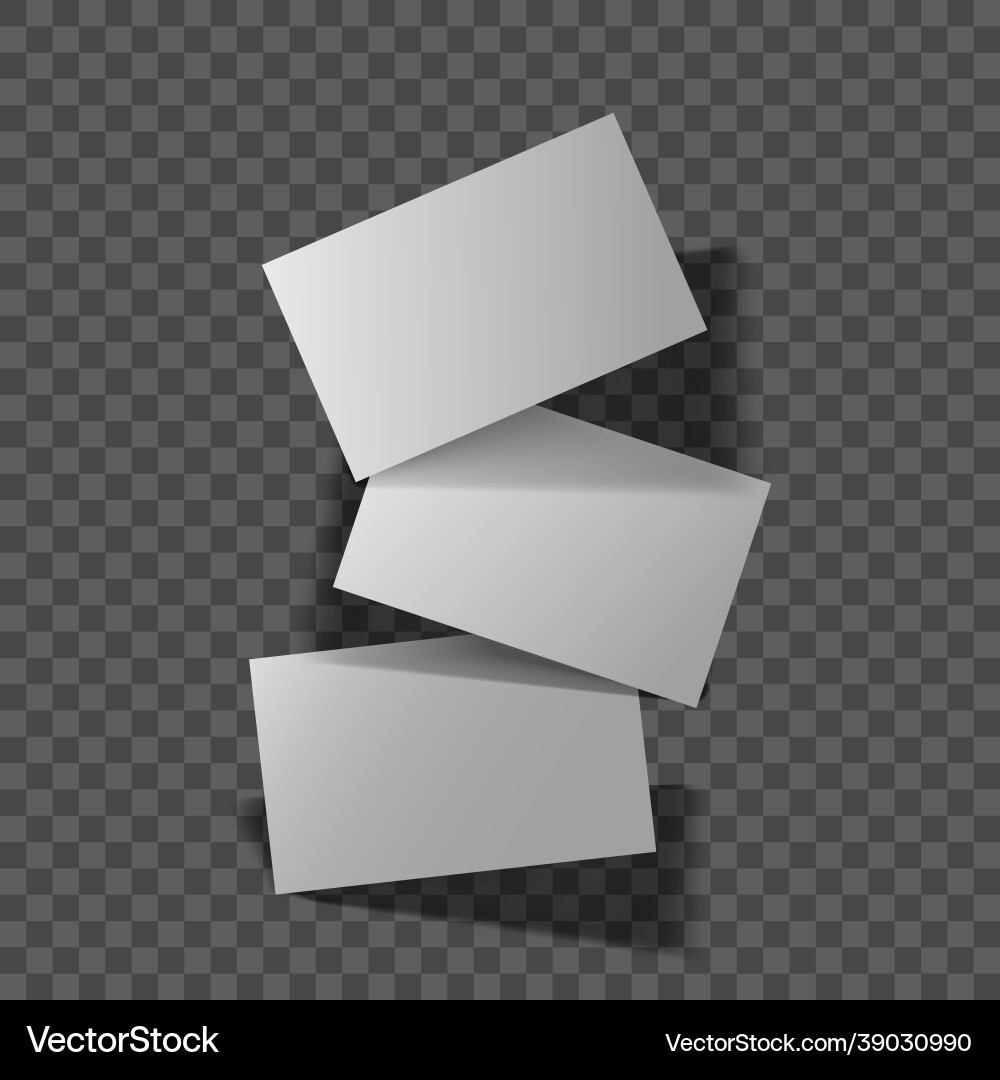 Blank business card falling voucher template Vector Image