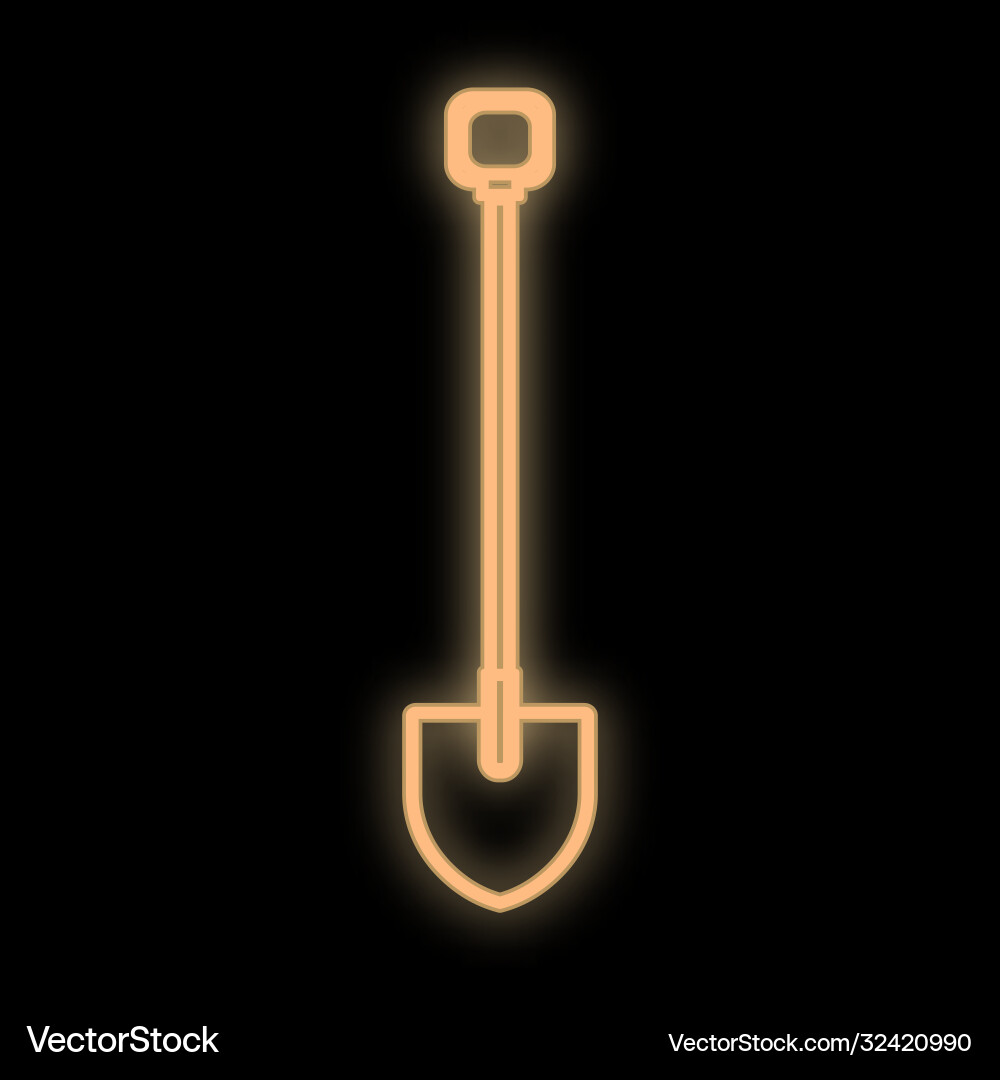 Bright luminous yellow industrial digital neon Vector Image