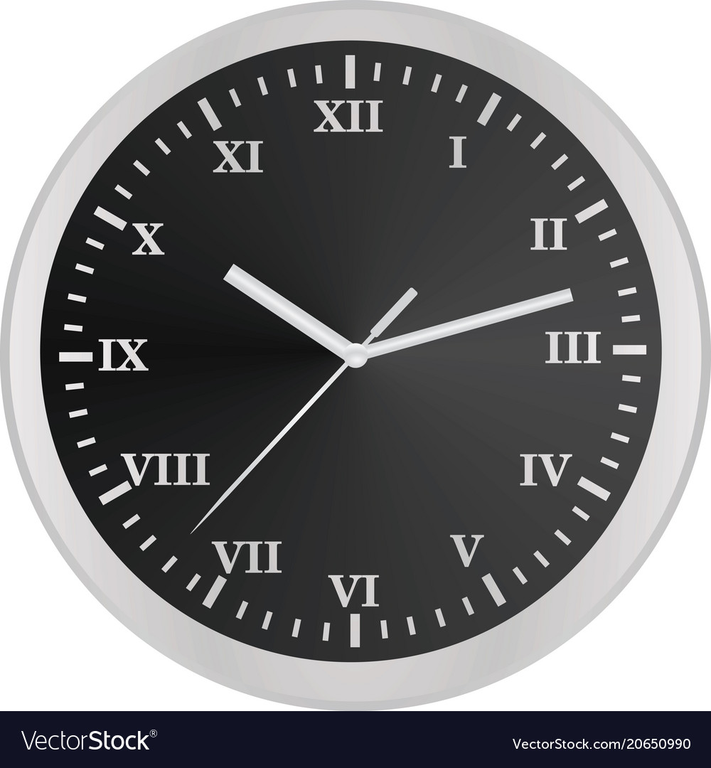 Classic wall clock template Royalty Free Vector Image