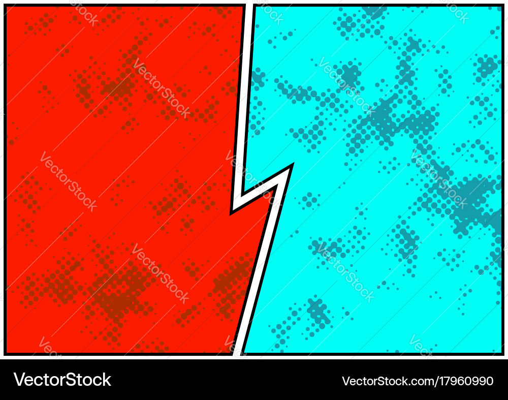 Comics blank story page spotted and bright retro Vector Image