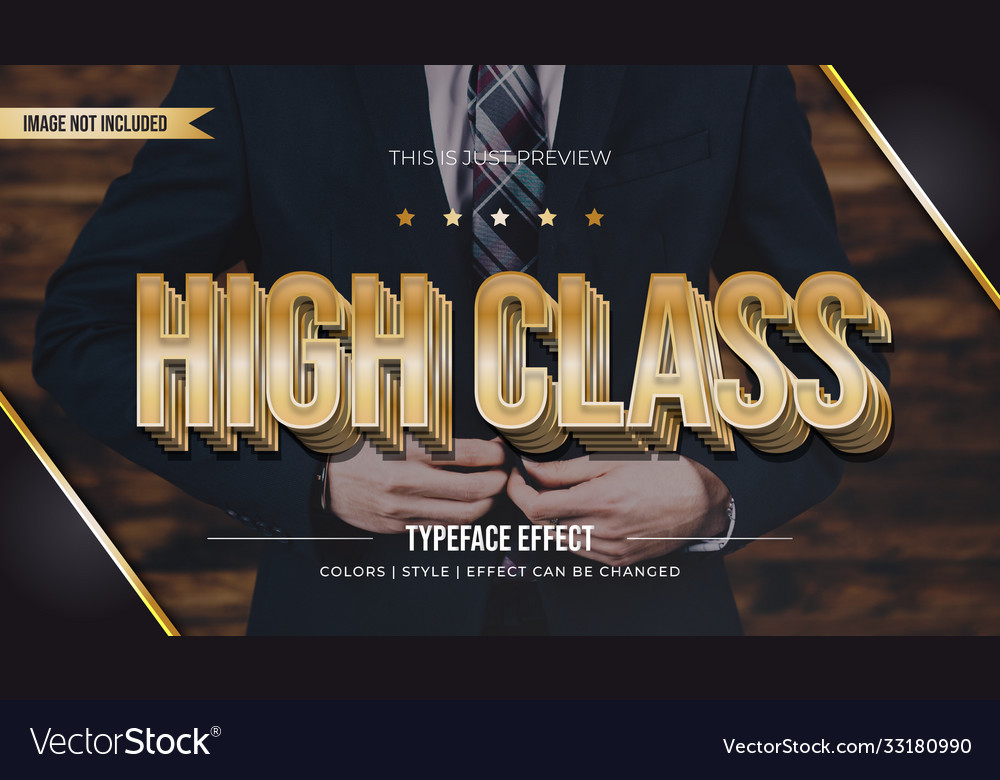 Editable text style effect typography template Vector Image