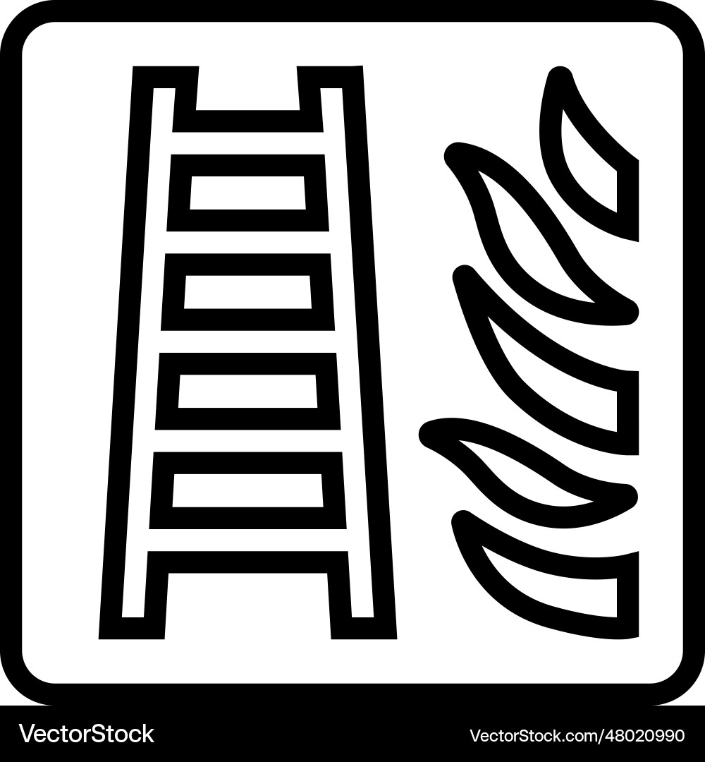 Fire fighting hose standpipe outlet line icon Vector Image