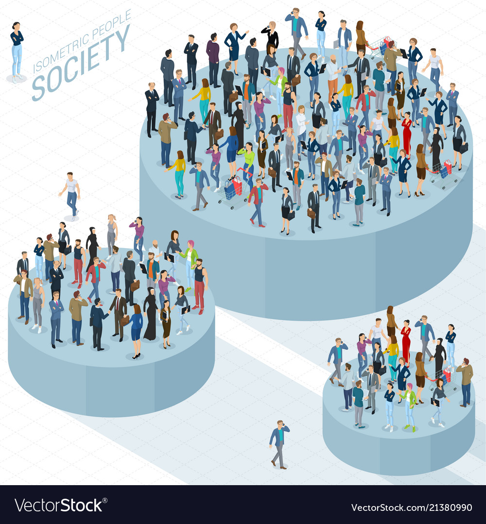 Flat design isometric template Royalty Free Vector Image